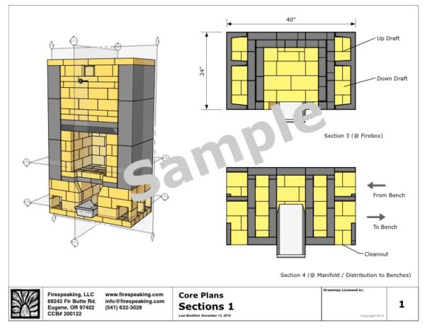 Plans for a Masonry Heater Core - Firespeaking
