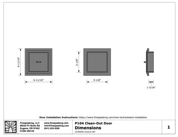 P104 Clean-Out Door - Firespeaking